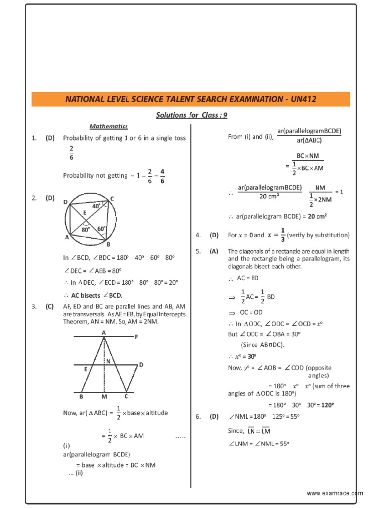 NSTSE Class 9 Solutions 2015 PDF | PDF | Ion | Atoms