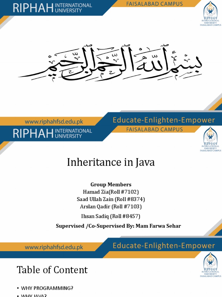 Presentation Of Inheritance In Java Pdf Inheritance Object Oriented Programming Class