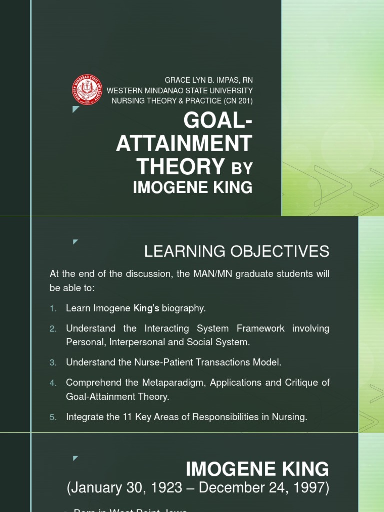 Goal-Attainment Theory by Imogene King | PDF | Nursing | Goal