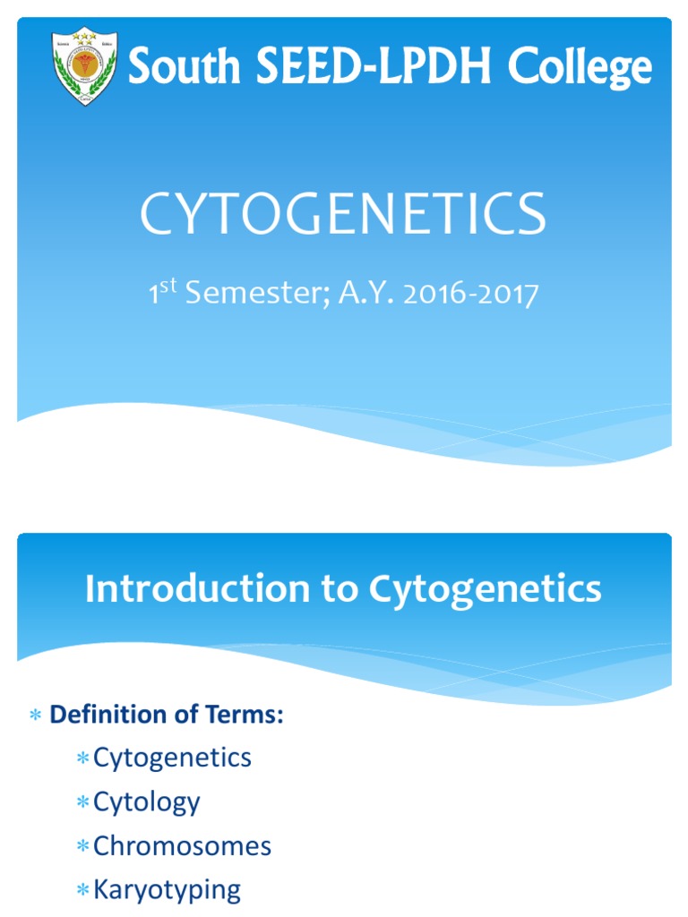 Introduction To Cytogenetics | PDF | Cytogenetics | Chromosome