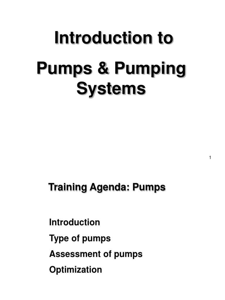 Pumps Training Very Basic | PDF