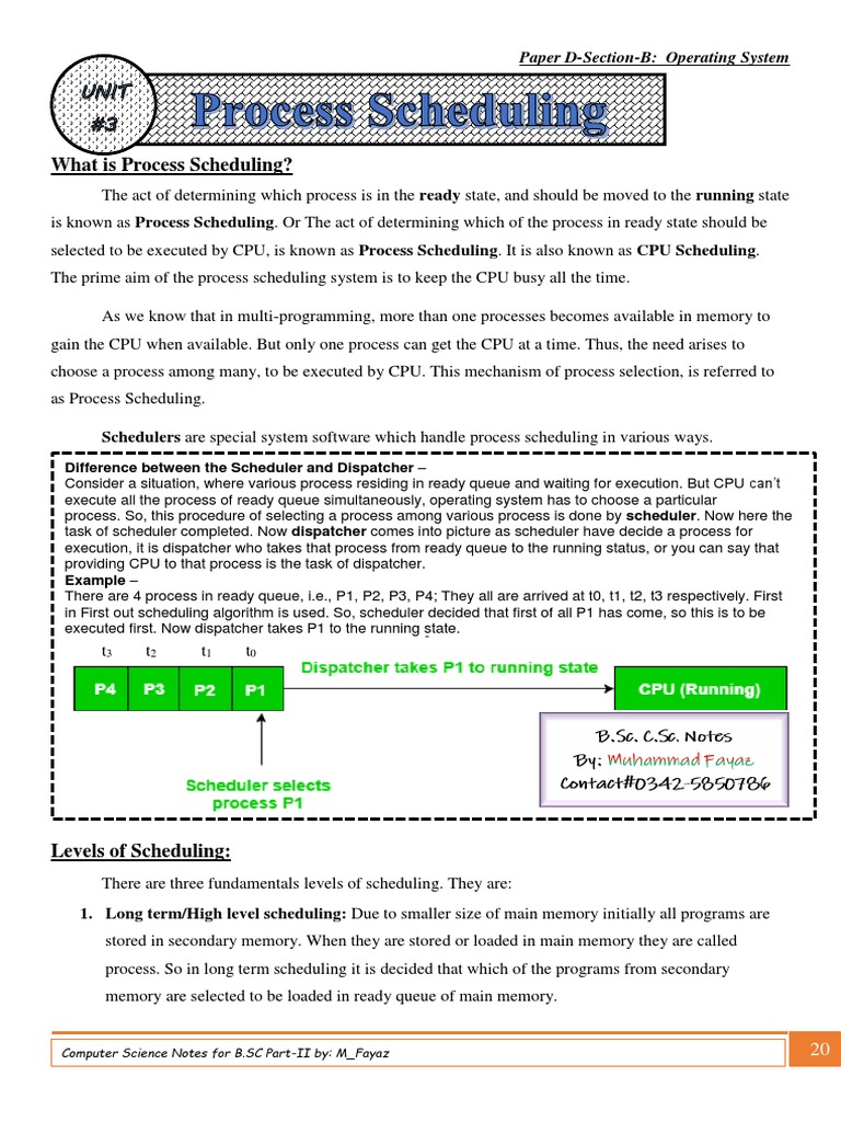 Operating System Chapter 3 Scheduling | PDF | Scheduling (Computing) | Digital Technology