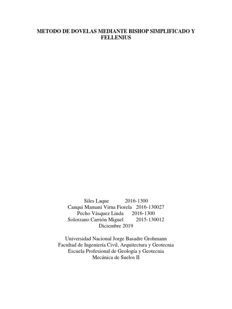 Métodos de Dovelas en Estabilidad de Taludes | PDF | Falla (geología ...