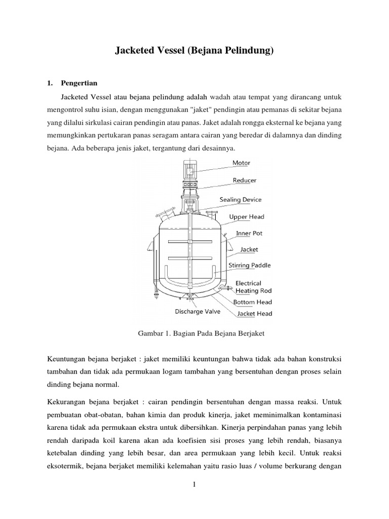 Tugas Jacketed Vessel PDF | PDF