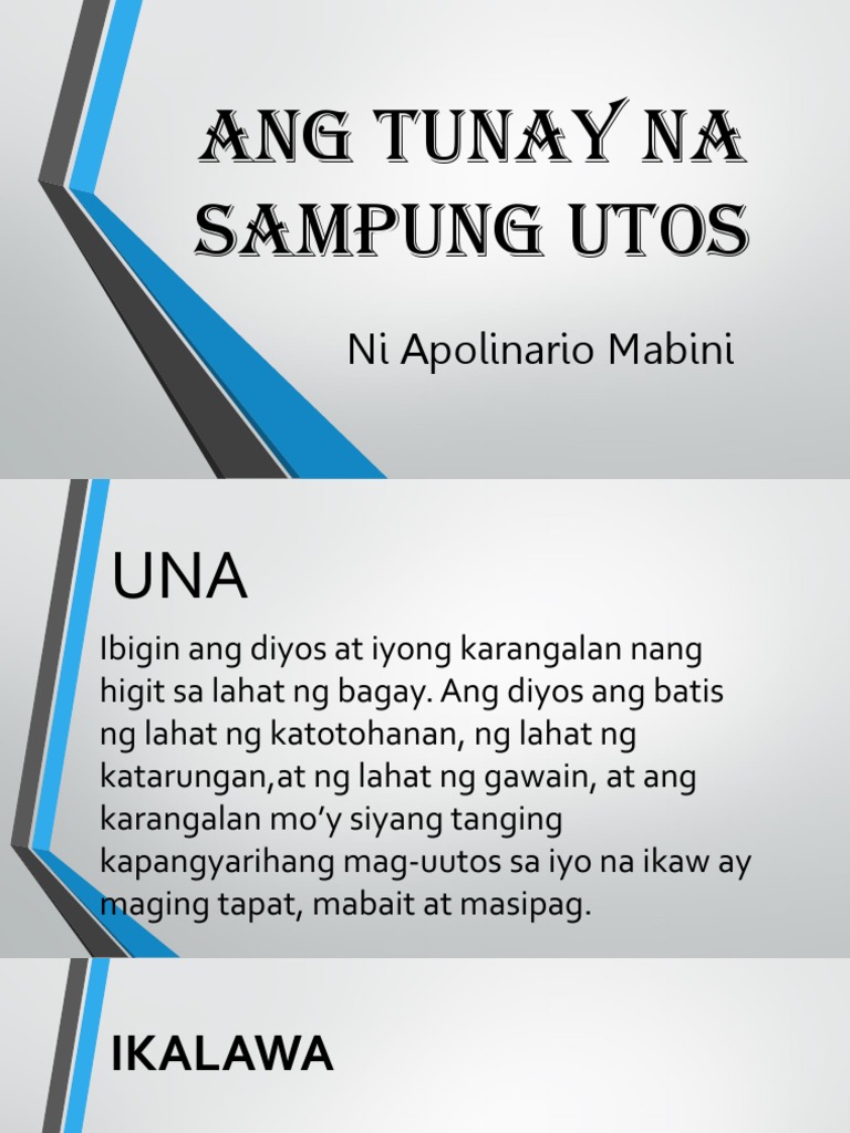 Ang Tunay Na Sampung Utos | PDF