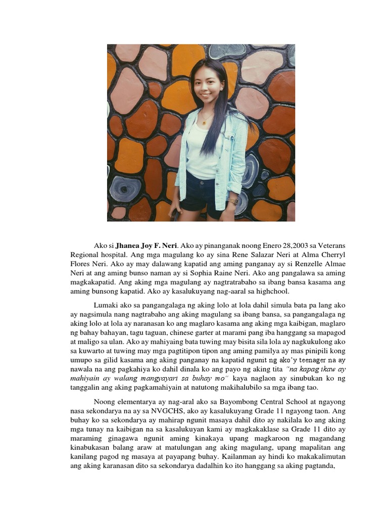 Ako Si Jhanea Joy | PDF