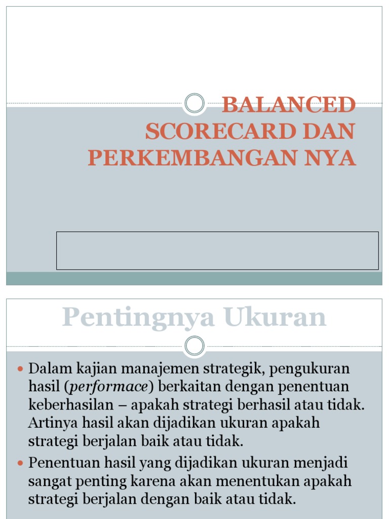 Balance Scorecard | PDF