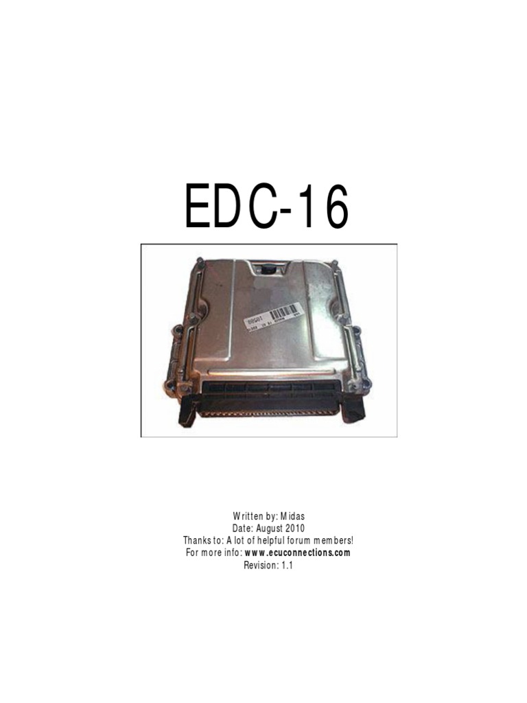 EDC16 Tuning Guide Version 1.1 PDF | PDF | Turbocharger | Torque