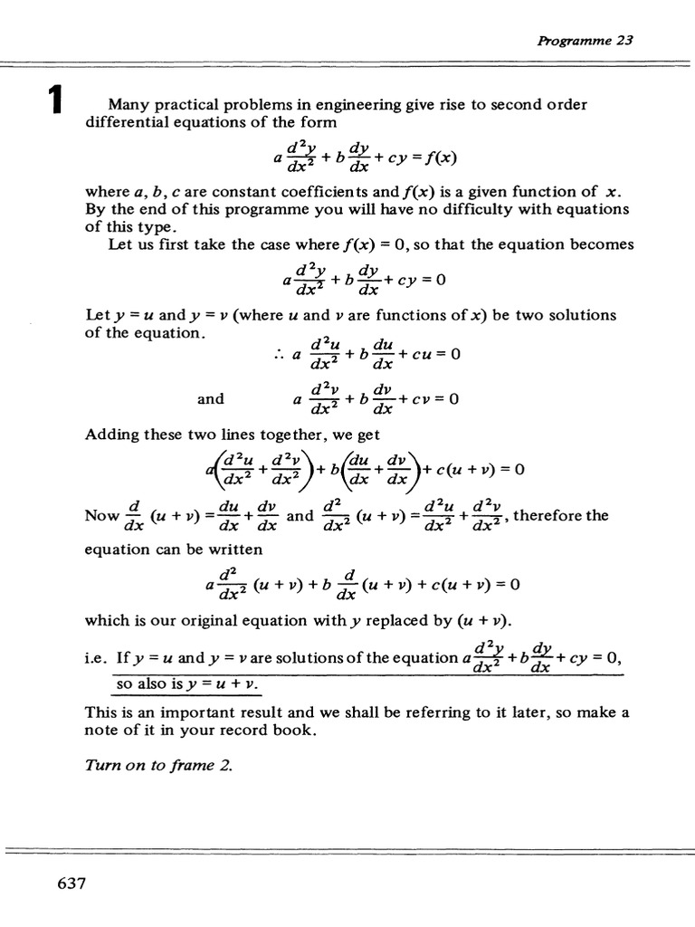 Solving Second Order Differential Equations: Finding General Solutions ...