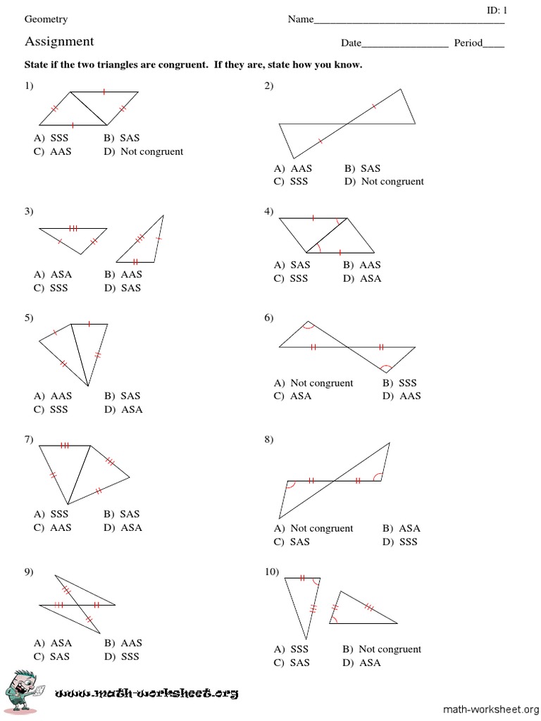 Congruent Triangles-Proving-Triangles-Congruent-Easy PDF | PDF | Elementary Geometry | Classical ...