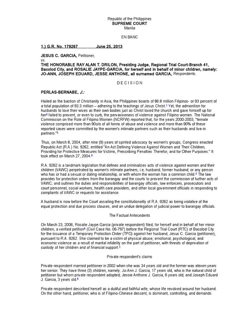 Compiled Cases On RA 9262 | PDF | Injunction | Jurisdiction