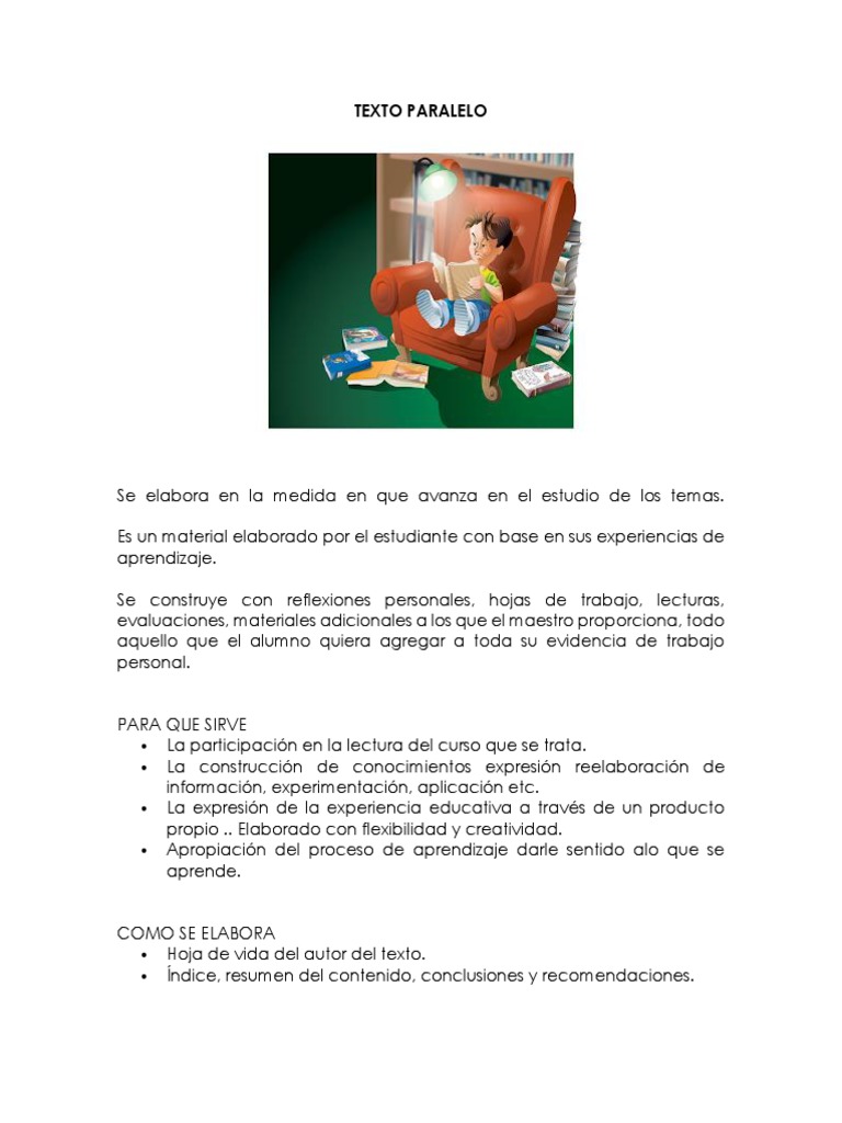 Texto Paralelo | PDF | Experiencia | Aprendiendo estilos