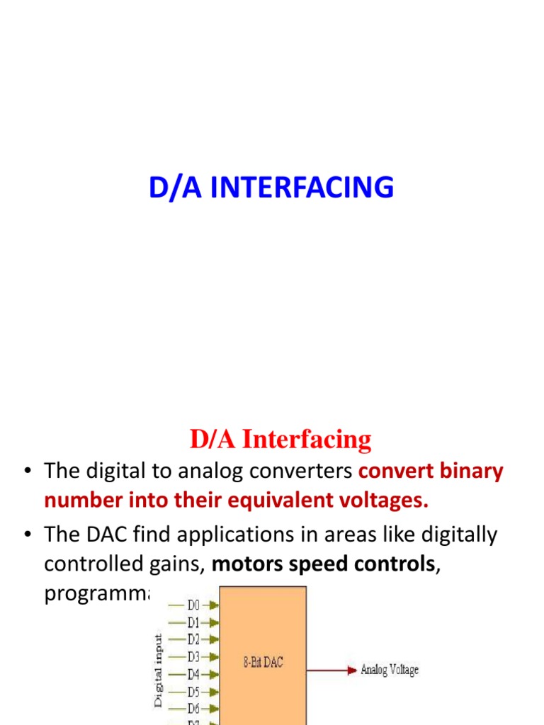 Lecture 8255 Interfacing DAC Seven Segment Display | PDF | Digital To ...