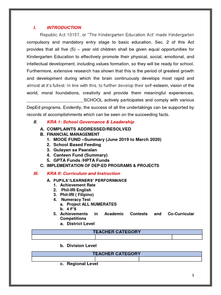 LRMDS Year End ACCOMPLISHMENT REPORT | PDF | Kindergarten | Pedagogy