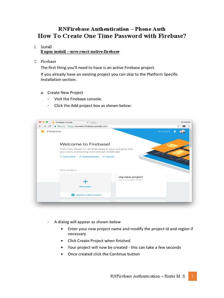 React Native Auth Firebase Pdf Android Operating System Mobile App 