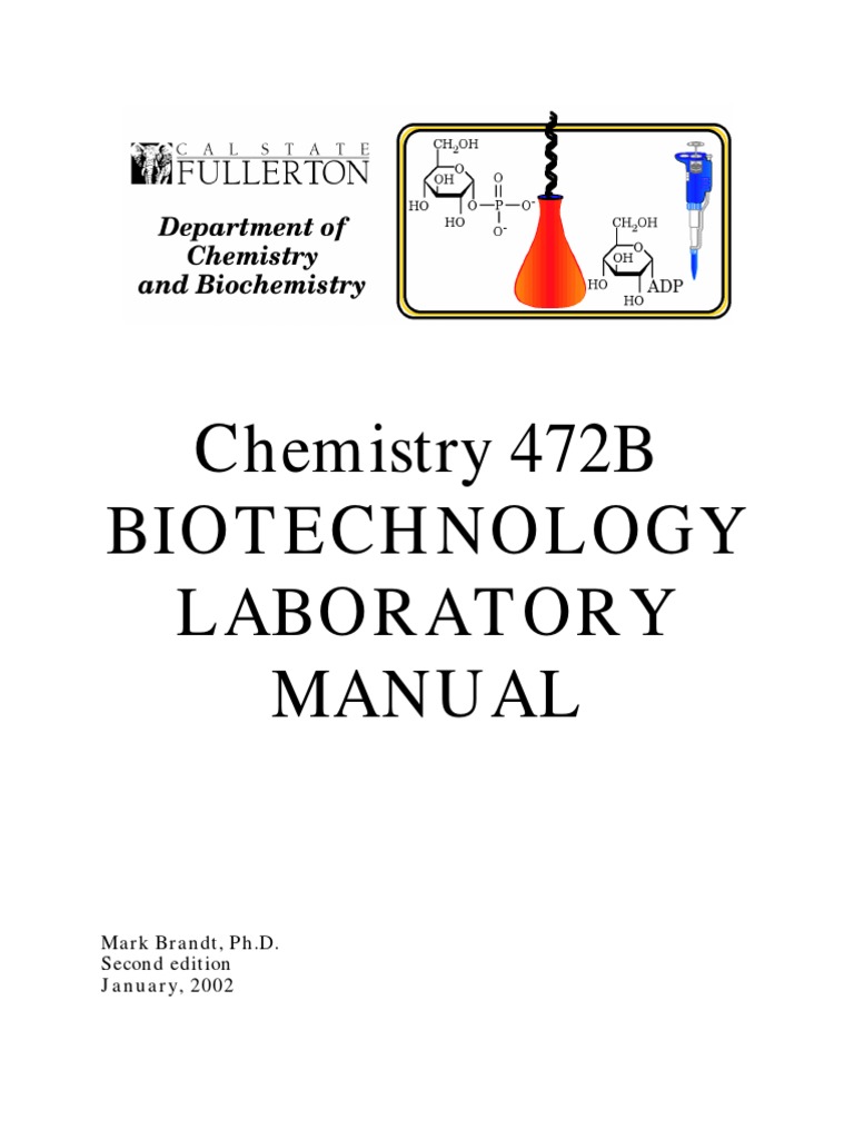 Biotechnology Lab Manual PDF | PDF | Spectrophotometry | Absorbance