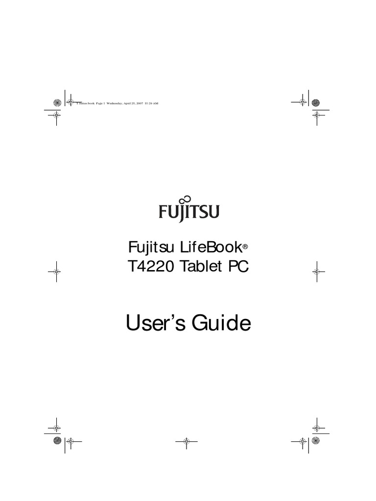 Fujitsu Siemens Lifebook T4220 - User Guide | PDF | Personal Computers ...