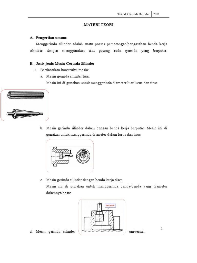 Modul Teknik Gerinda Silinder | PDF