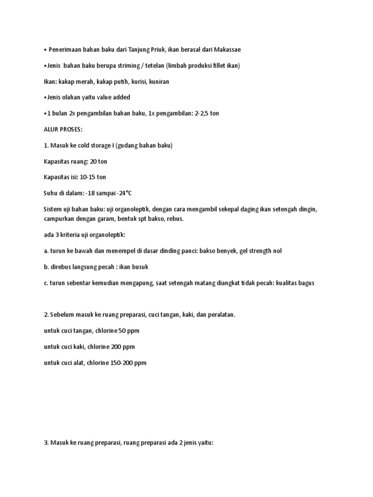 Alur Proses Industri Pengolahan Perikanan | PDF