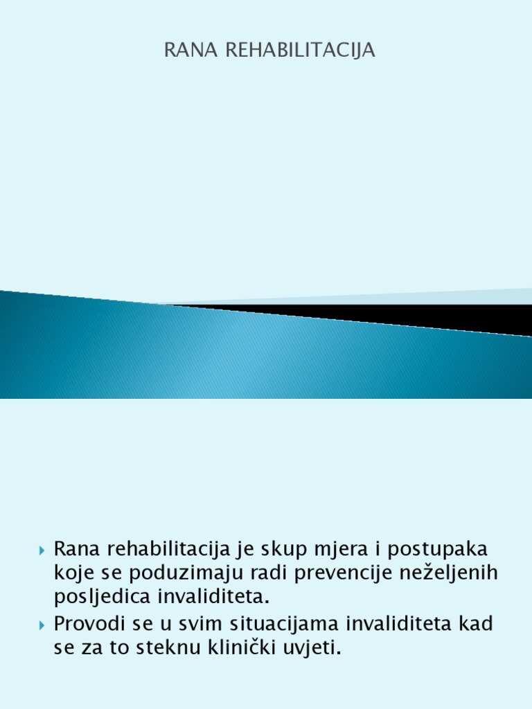 Rana Rehabilitacija | PDF