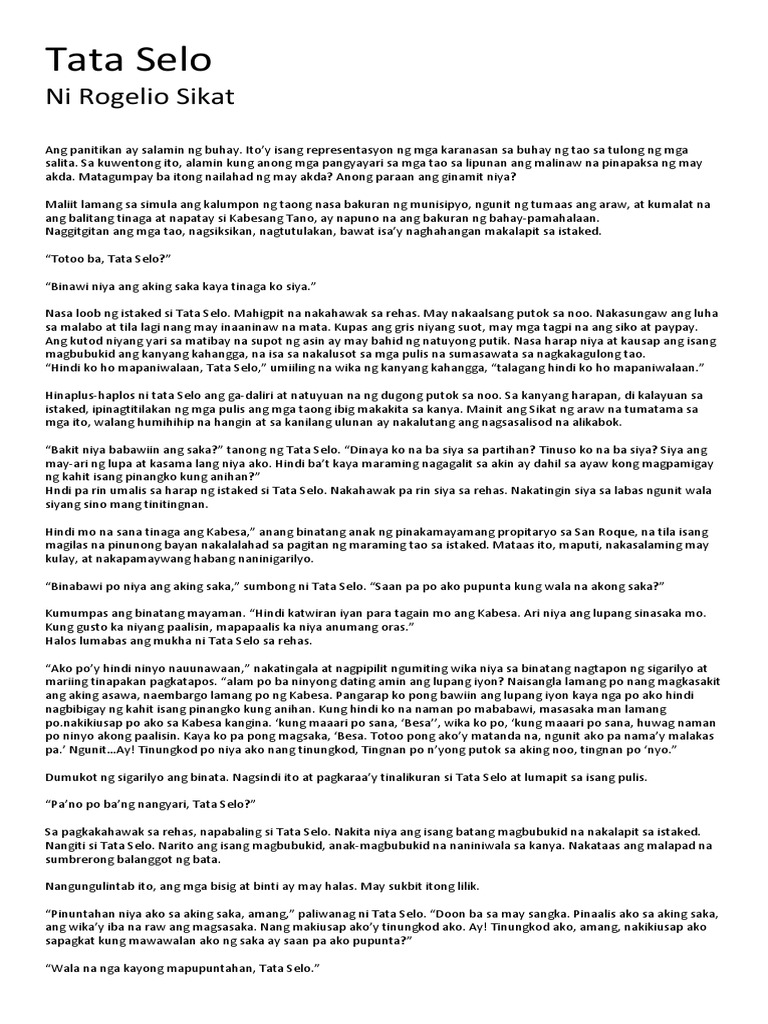 Maikling Kwento | PDF