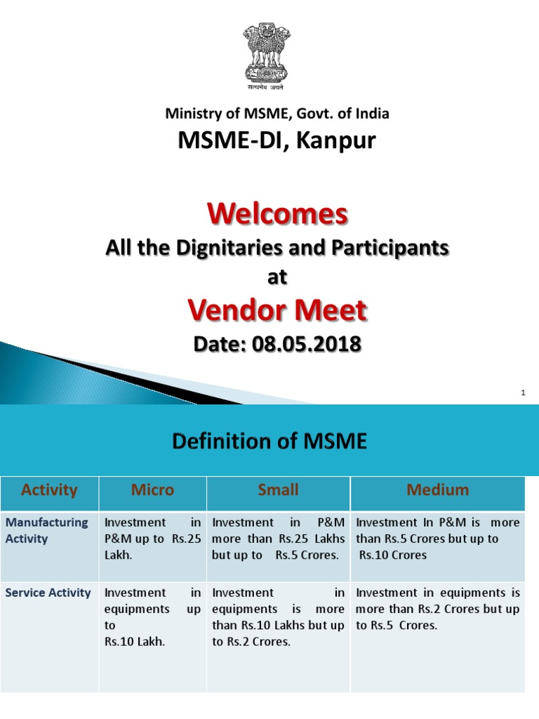 MSME Presentation | PDF | Small And Medium Sized Enterprises | Business