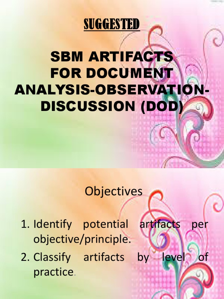 SBM Artifacts for Educational Analysis | PDF | Leadership | Learning