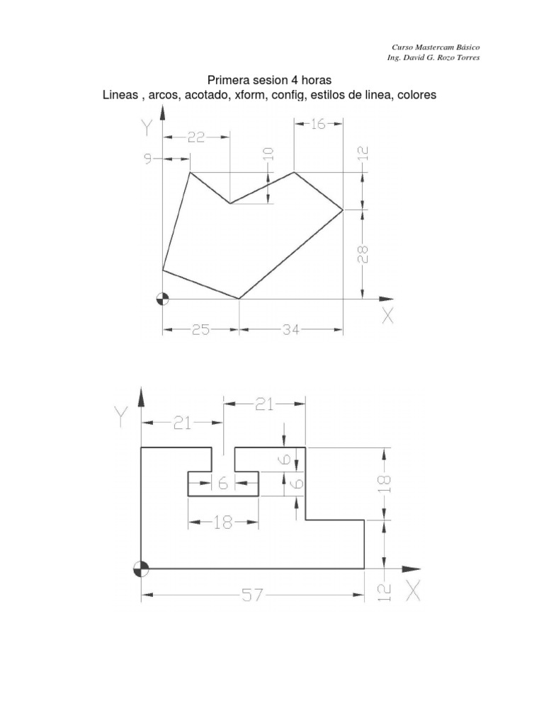 Ejercicios Curso Basico Mastercam PDF | PDF