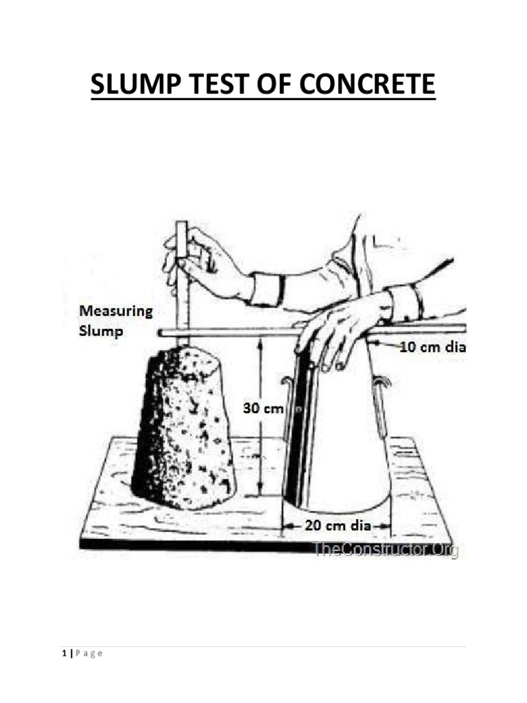 Concrete Slump Test Procedure Guide | PDF | Concrete | Building Materials