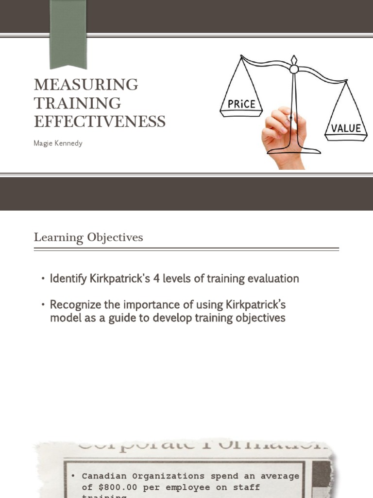 Measuring Training Effectiveness Presentation | PDF | Needs Assessment ...