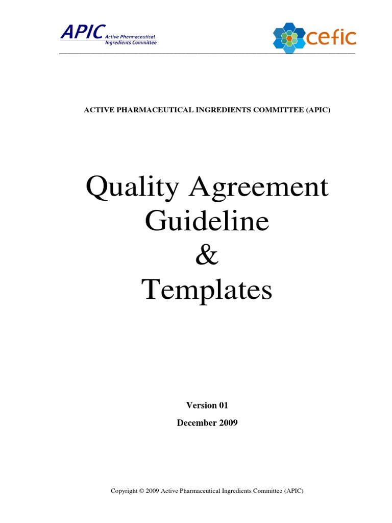 Quality Agreement PDF | Download Free PDF | Economies | Pharmaceutical