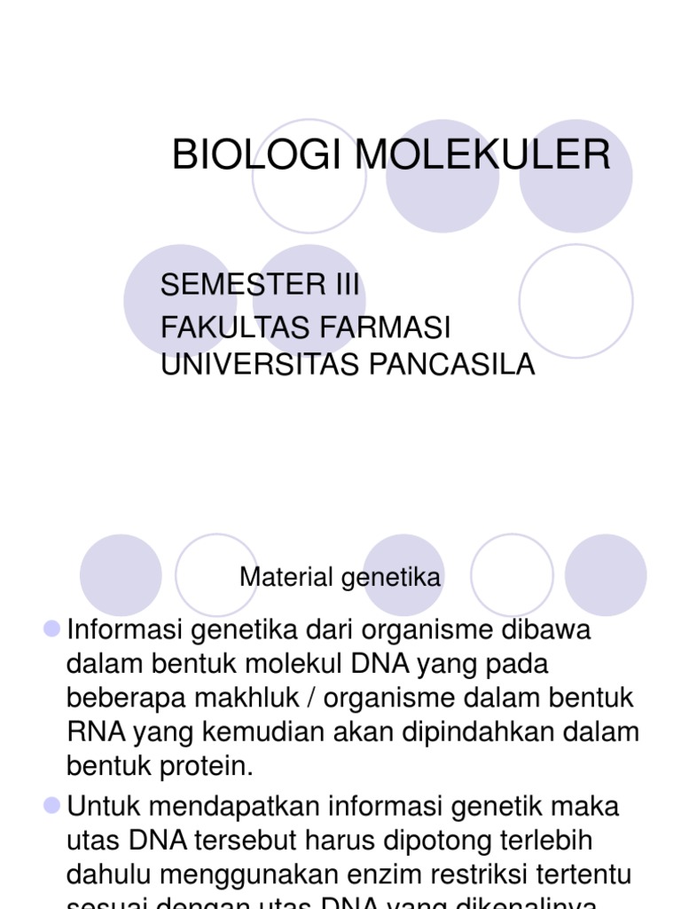 Biologi Molekuler | PDF