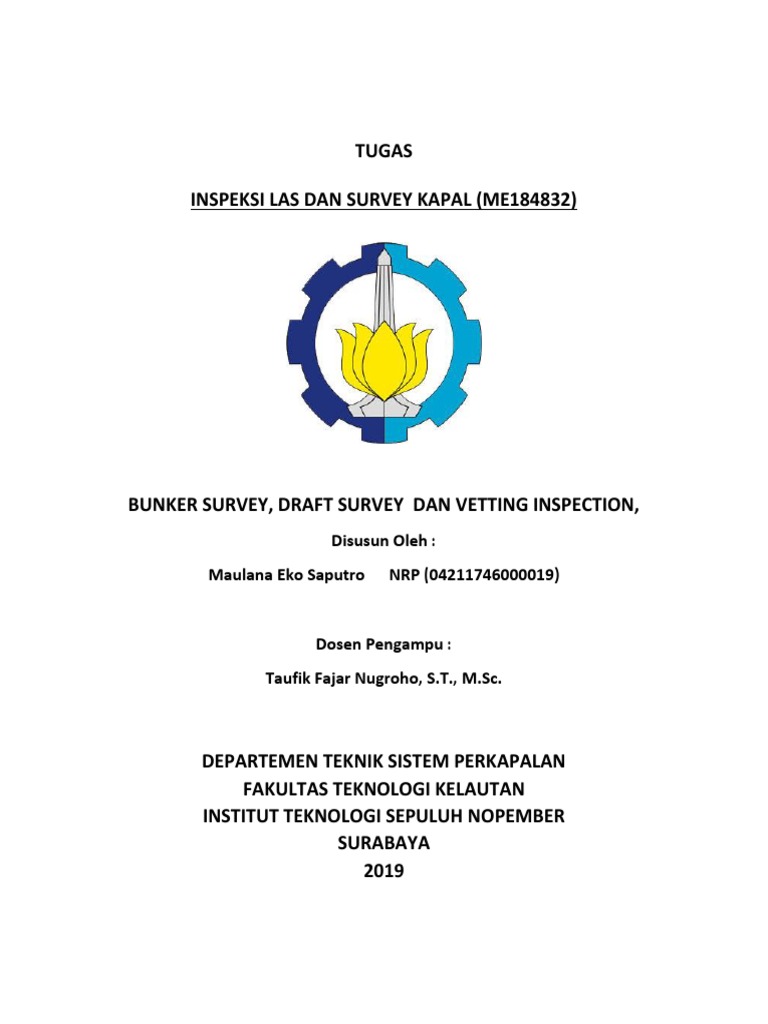 Prosedur Bunker dan Draft Survey Kapal | PDF | Teknologi & Rekayasa