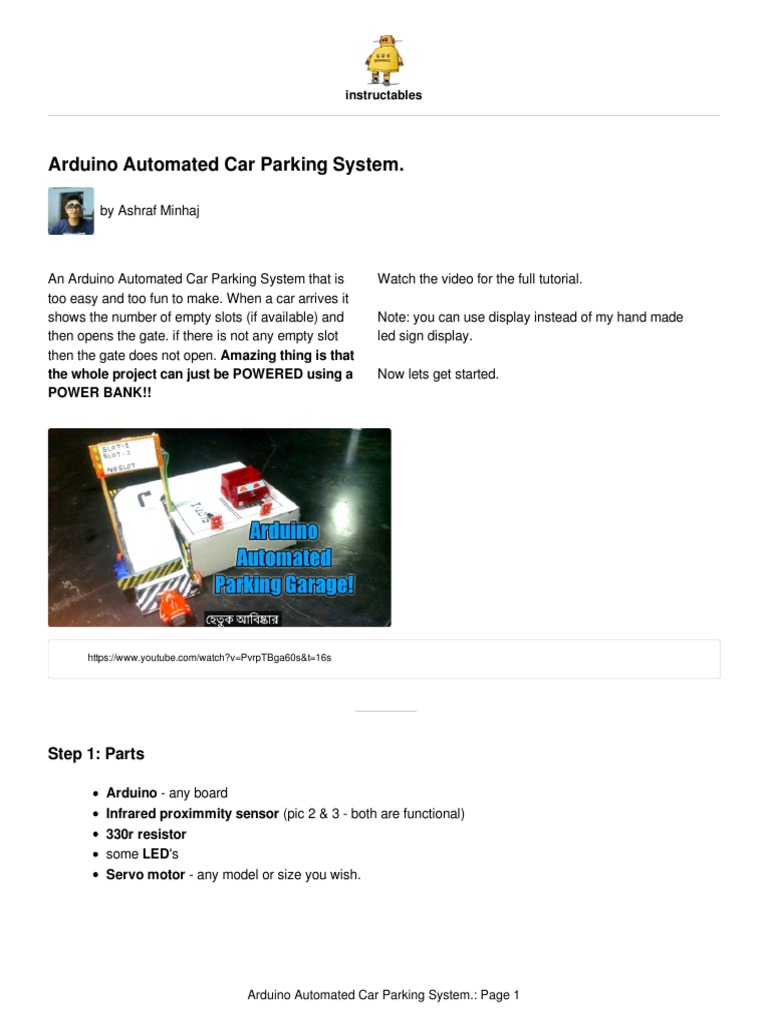 Parking With Arduino | PDF | Arduino | Electrical Engineering