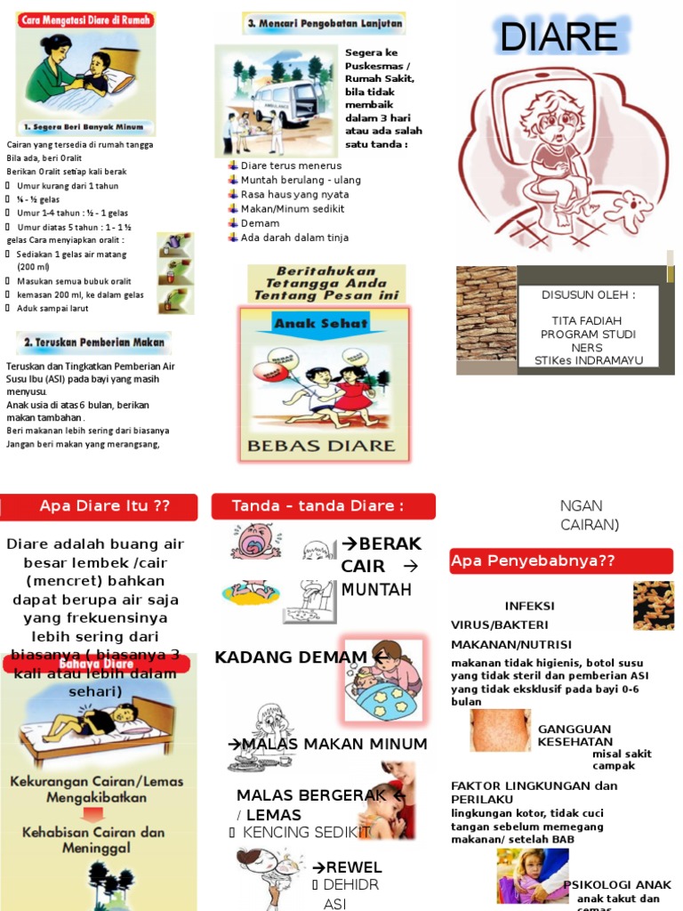 Leaflet Diare Pada Anak | PDF