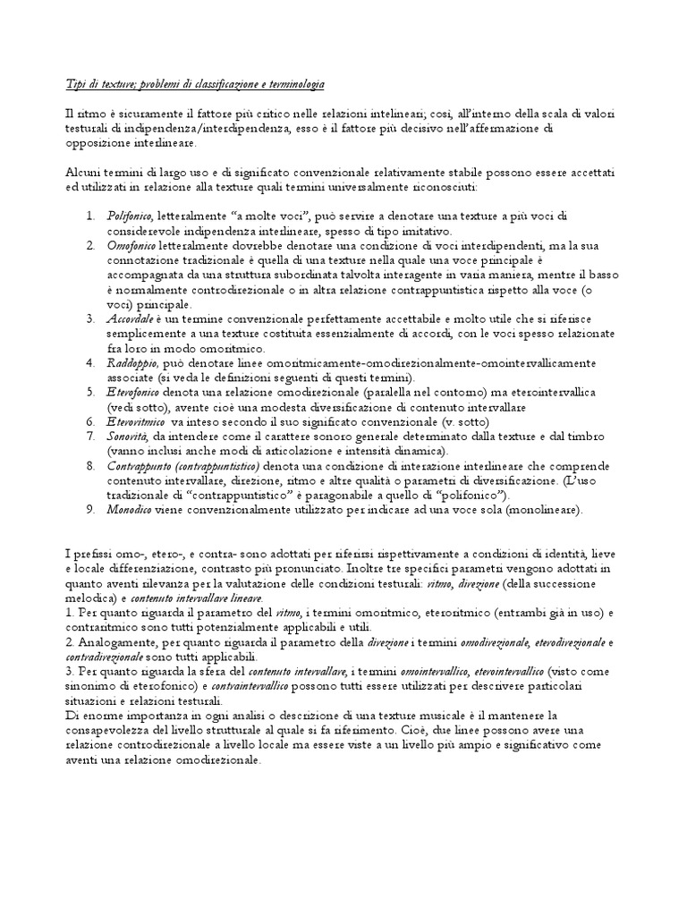 Tipi Di Texture PDF | PDF