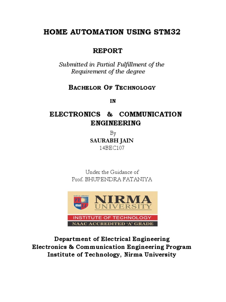 Home Automation Using STM32 and Bluetooth Module | PDF | Bluetooth ...