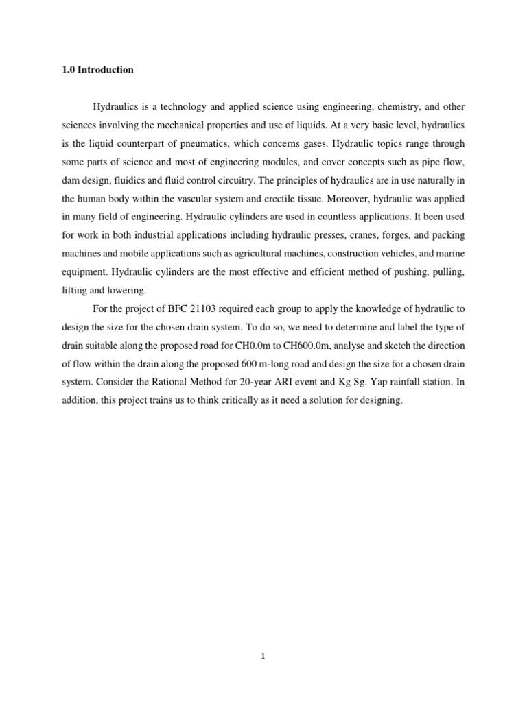 Full Report Project Hydraulics UTHM | PDF | Hydraulics | Drainage Basin