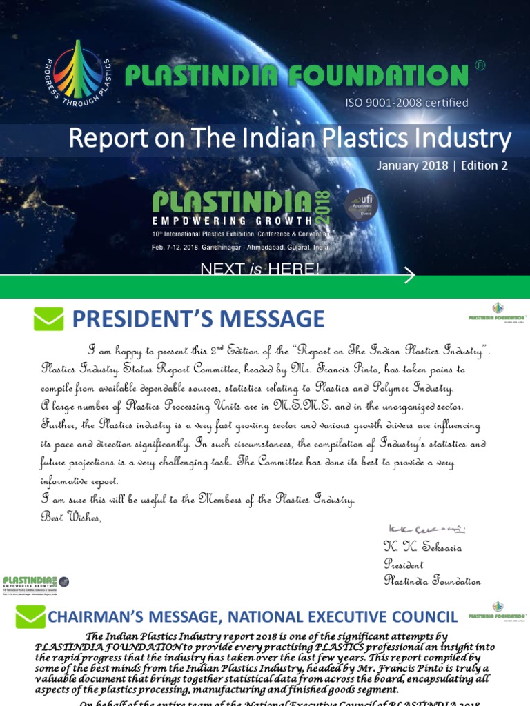Indian Plastics Industry Report 2018 | PDF | Economic Growth | Irrigation