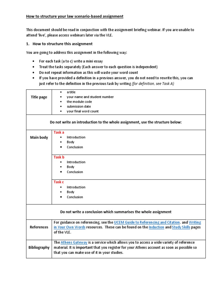 Structuring Law Scenario Assignments | PDF | Citation | Reason