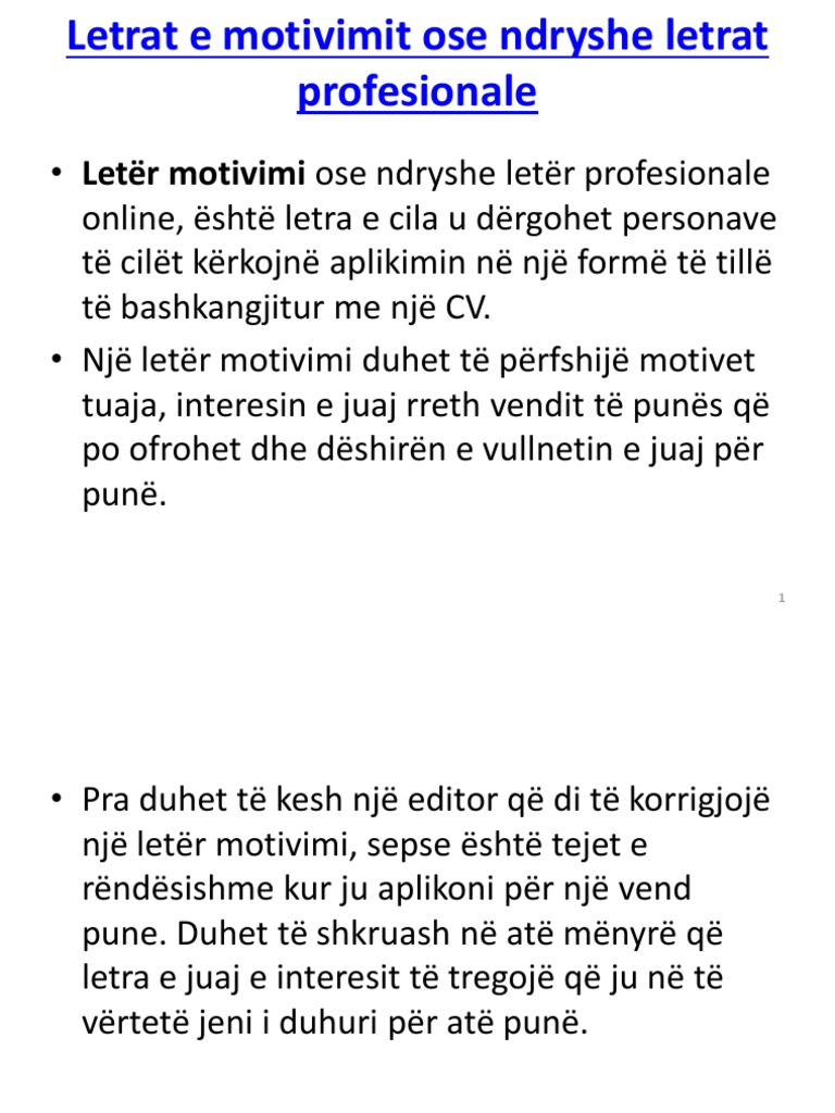 12.shembuj Të Letrave Motivuese PDF | PDF