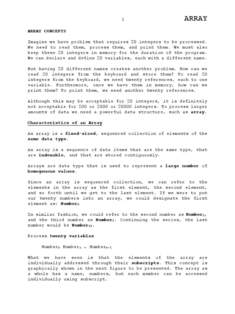 Arrays in C | PDF | Array Data Type | Array Data Structure