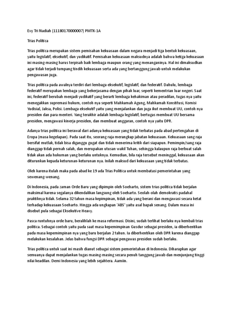 Trias Politica | PDF