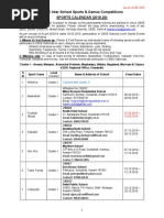 CBSE Sports Calendar (2025-26) | PDF