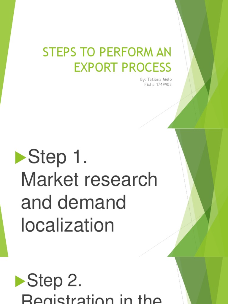Steps To Perform An Export Process | PDF