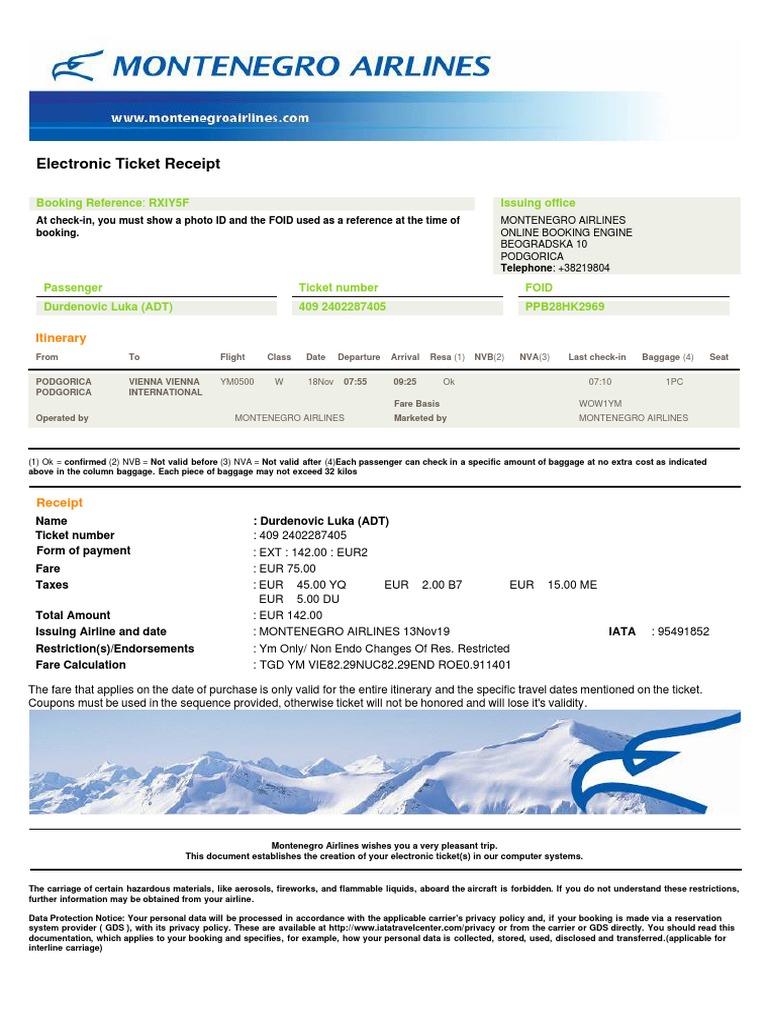 Your Electronic Ticket Receipt | PDF | Ticket (Admission) | Airlines