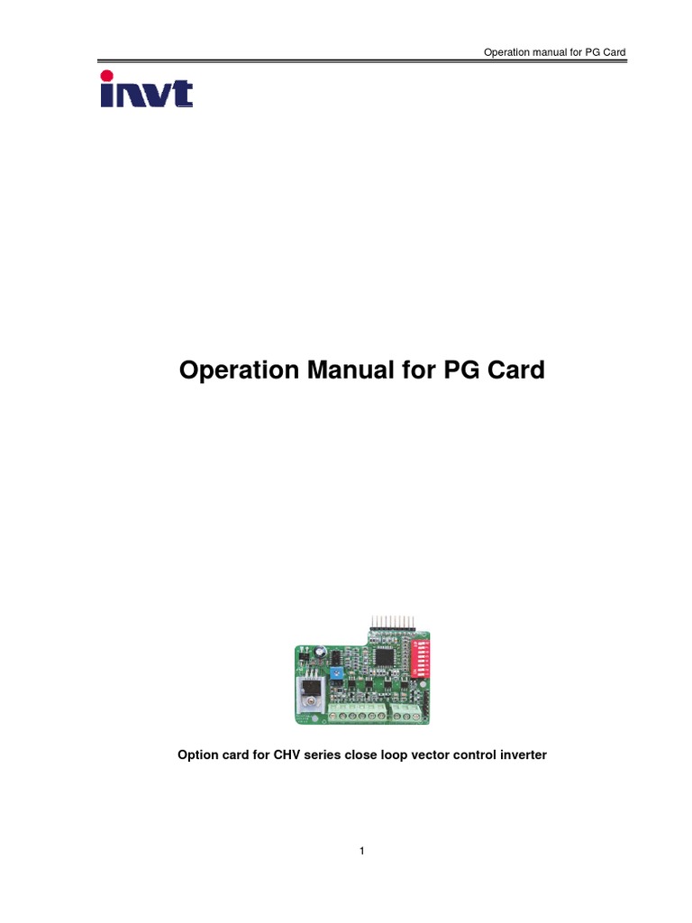 PG Card PG-B3 Invt PDF | PDF | Power Supply | Switch