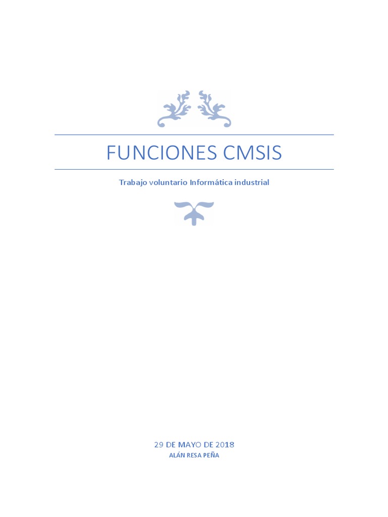 Trabajo Voluntario. Funciones Cmsis | PDF | Poco | Sistema operativo