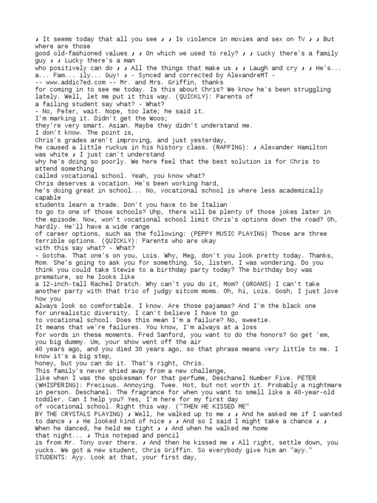 Family - Guy.S17E06.Stand by Meg - TBS.HI.C | PDF | Meg Griffin