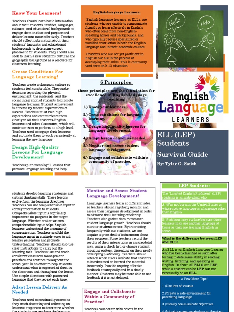 Ell Brochure Final | PDF | Teachers | Learning